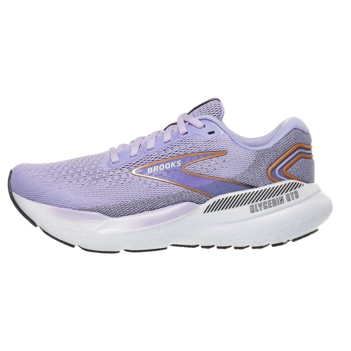 Brooks Glycerin GTS 21 Women's Shoes Lavender/Black/Cop 360° View ...