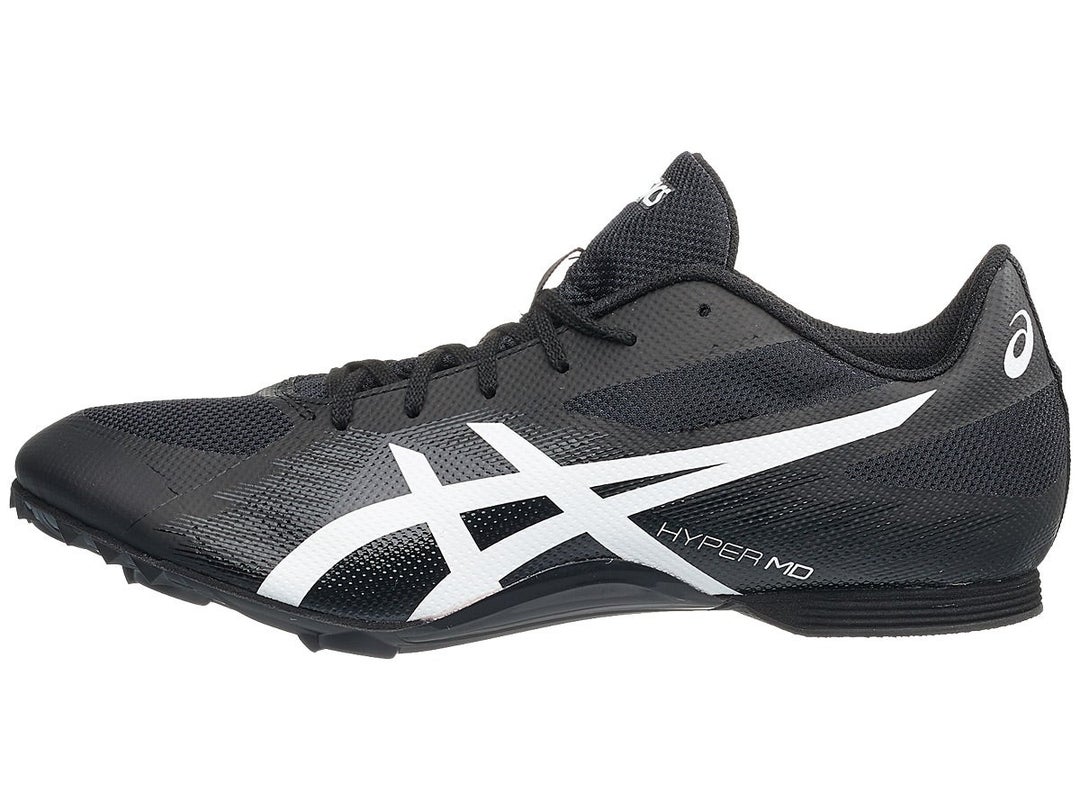 ASICS Hyper MD 7 Unisex Spikes Black/White | Running Warehouse