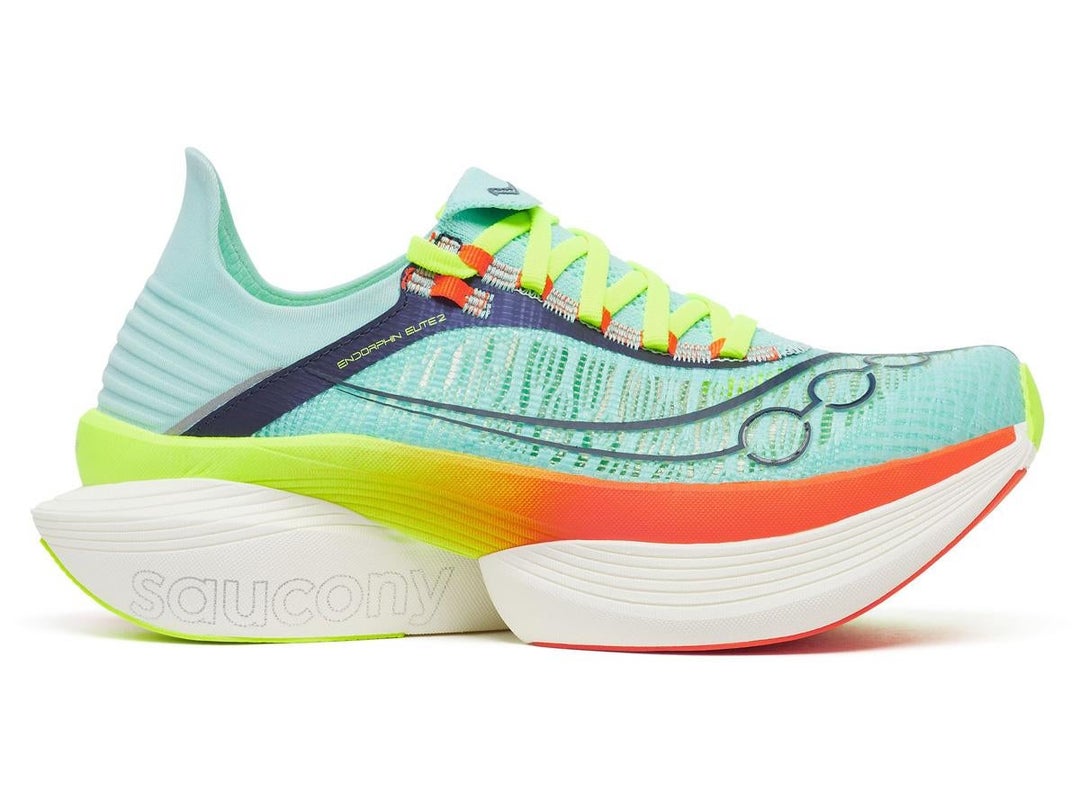 Saucony Endorphin Elite 2 Unisex Shoes Splash/Fire | Running Warehouse