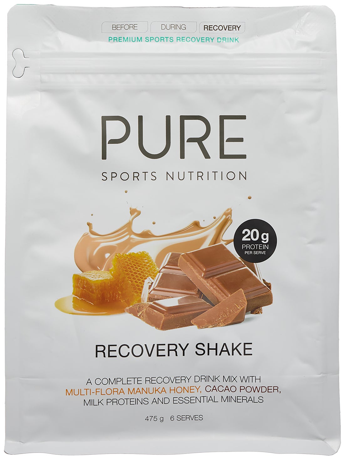 PURE Recovery Shake 475g Pouch | Running Warehouse