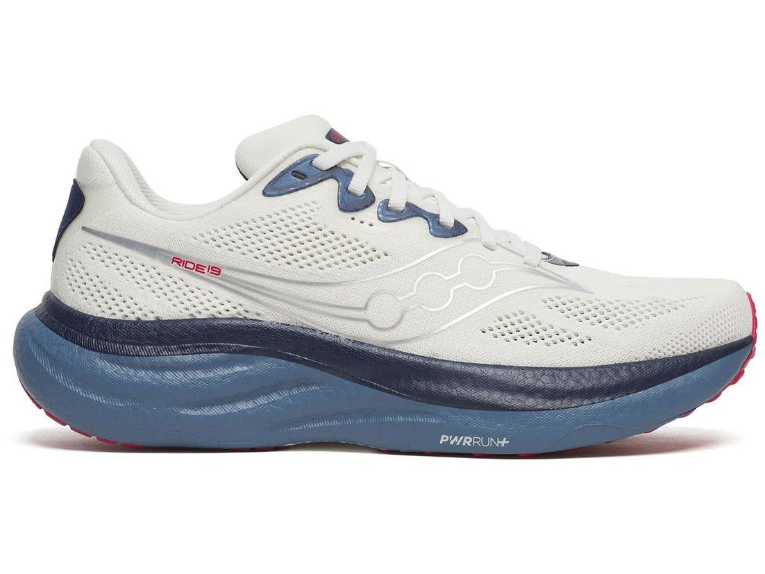 Saucony Ride 19 Men's Shoes Ivory/Storm | Running Warehouse