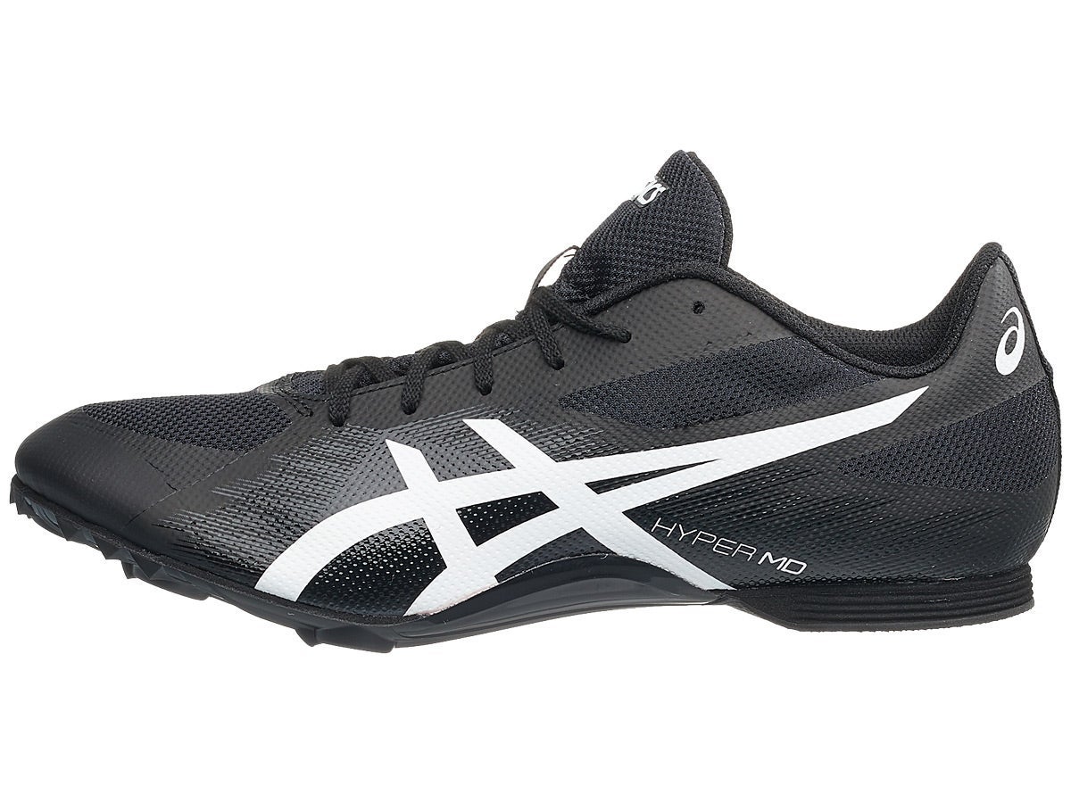 ASICS Hyper MD 7 Unisex Spikes Black/White | Running Warehouse