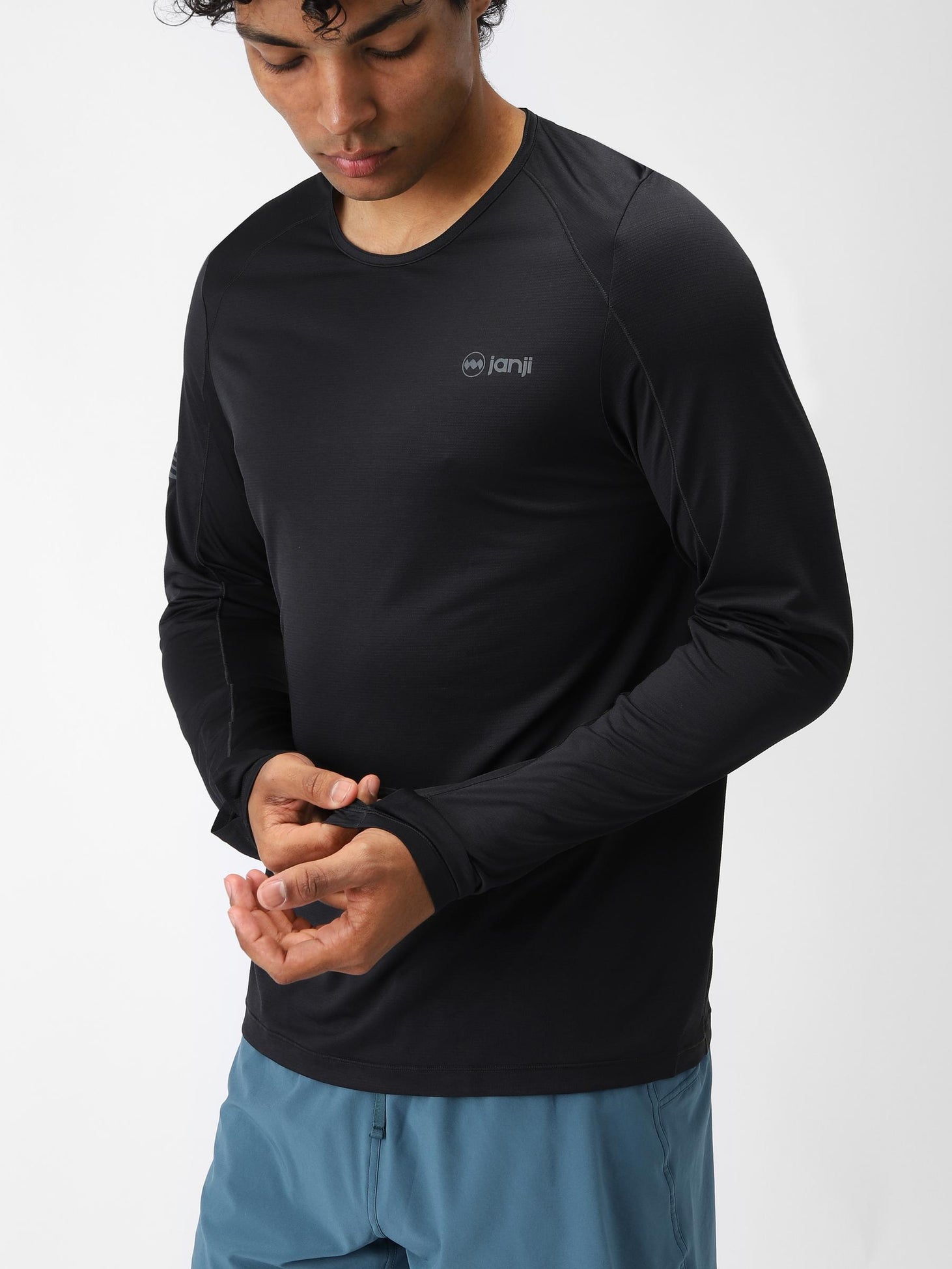 Janji Men's Run All Day Long Sleeve Midnight | Running Warehouse