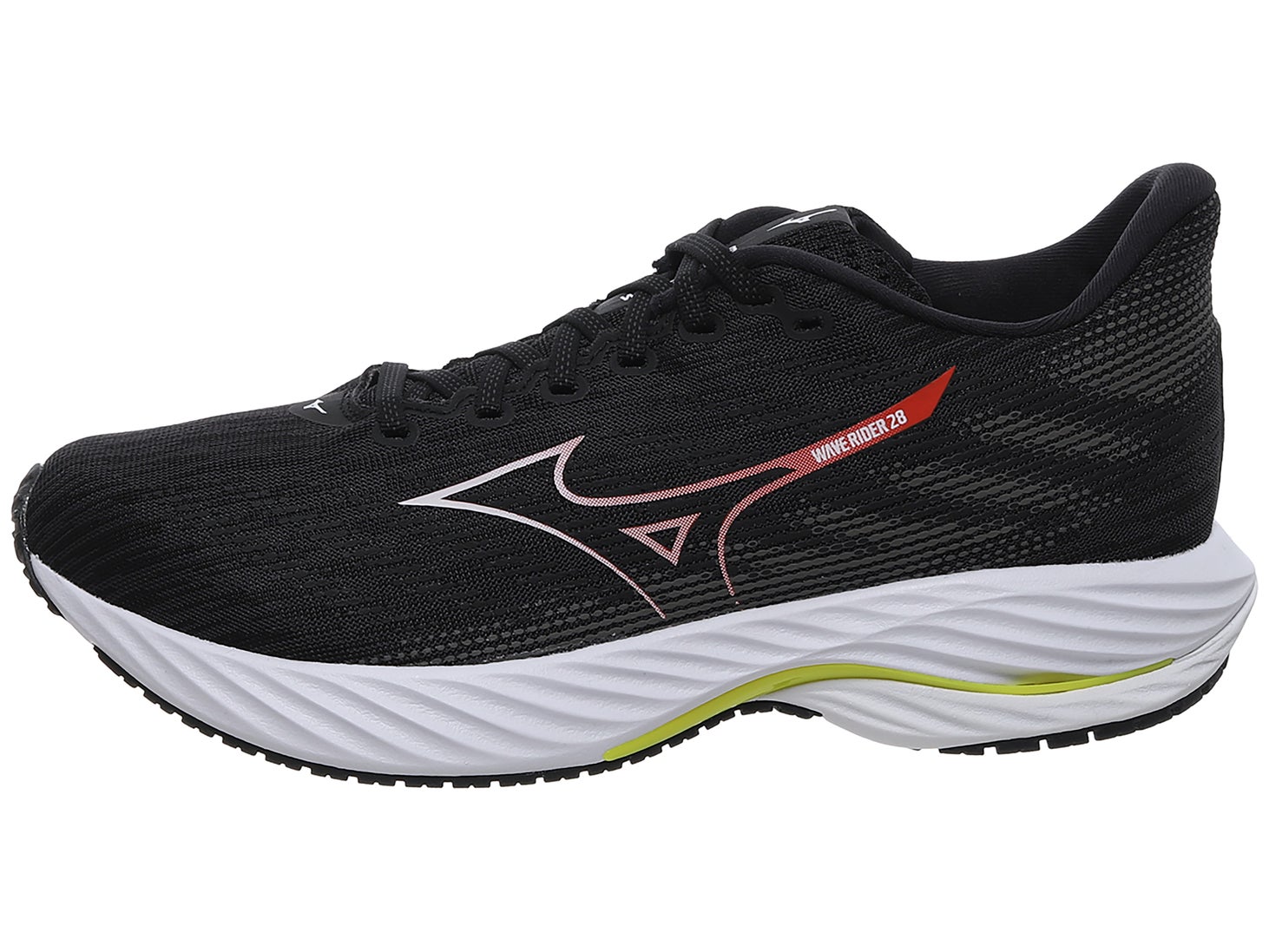 Mizuno Wave Rider 28 Men's Shoes Black/White/Evening | Running Warehouse