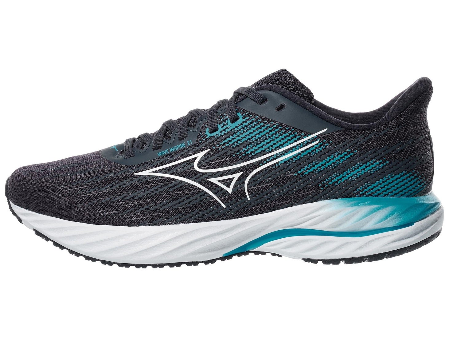 Mizuno Wave Inspire 21 Men's Shoes Odyssey Grey/White | Running Warehouse