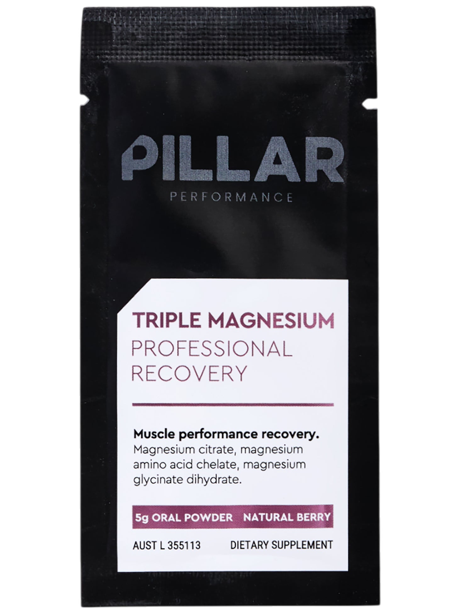 PILLAR Triple Magnesium Recovery Powder Sachet 5g | Running Warehouse