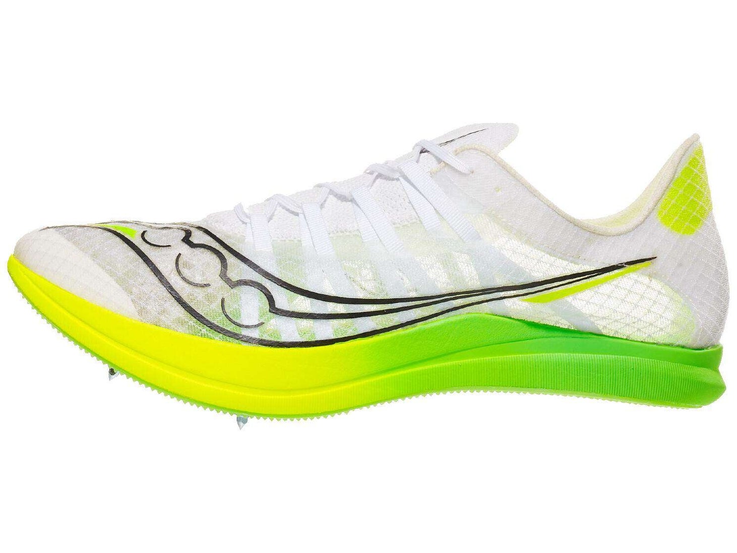 Saucony Terminal VT Spikes Men's White/Slime | Running Warehouse
