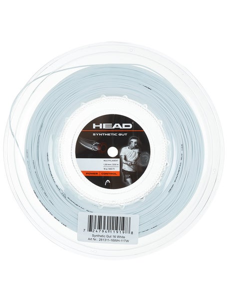 Head Synthetic Gut 16/1.30 String Reel White - 200m | Running Warehouse