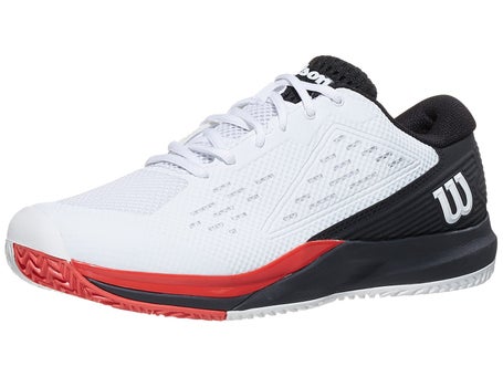 Wilson Rush Pro ACE 2E White/Black/Red Men's Shoe | Running Warehouse